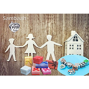 Sambaah Family Charm Sterling Silver Heart Shape House Charm Love Makes a Family Home Charm for Bracelets