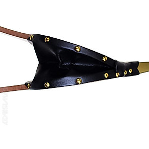 DYWISHKEY Bellows, Fireplace Bellows 15 Inch x 6.5 Inch, Air Bellow Fireplace Blower Leather Bellows Fire Bellows for Fireplaces, BBQ and Camping, Bellow with Hanging Leather Strap