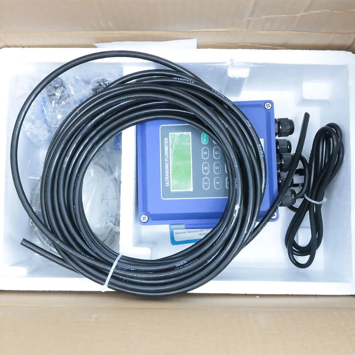 Graigar TUF-2000B+TM-1 Digital Ultrasonic Flow Meters Flowmeter DN50-700mm 1.97-27.56in with Medium Clamp-on Sensor TM-1