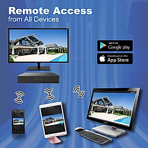 101AV 8CH Security Camera System 1080P Full HD H.265/H.264 2in1 DVR/NVR, HD-TVI/CVI/AHD/IP, 1TB HDD, HDMI/VGA/BNC Video Out, Mobile APPs for Home/Office, Work w/ Analog & Network Cam up to 4MP(no PoE)