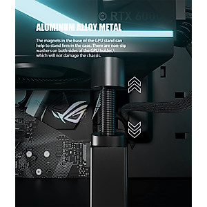 GPU Support Bracket,BERLAT Graphics Card GPU Brace Support,Adjustable Height Graphics Card Holder,Video Card Sag Holder Bracket, Universal VGA Graphics Card Holder - All-Aluminum Metal Material