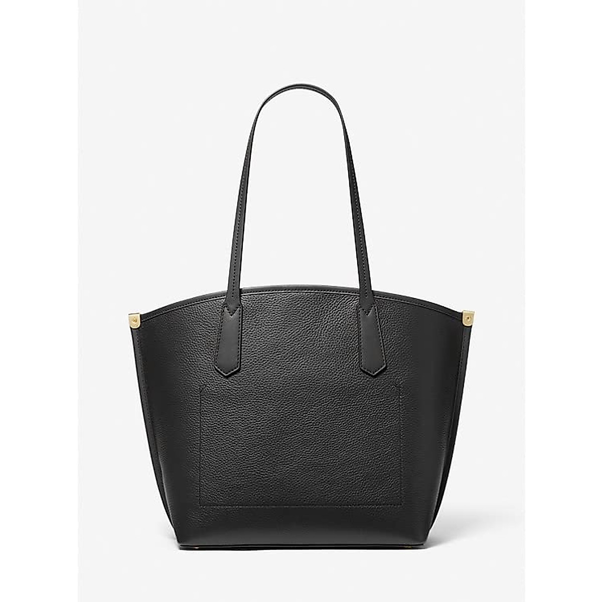 Michael Kors Jane Large Pebbled Leather Tote Bag (Black)