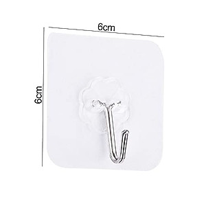 10pcs Strong Self Adhesive Door Wall Hangers, Transparent Hooks Suction Heavy Load Rack Cup Sucker