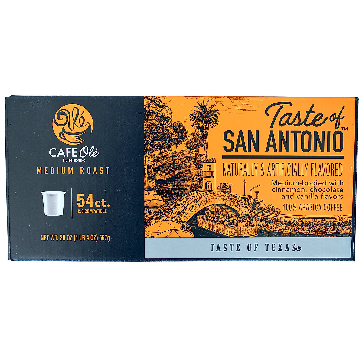 54-Count H.E.B. Cafe Ole --Taste of San Antonio single serve