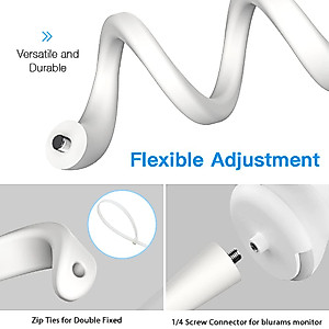 HOLACA Flexible Twist Mount + Base Connect for blurams Baby Monitor Dog Camera, Adjustable 360 Degree Mount for blurams Baby Monitor