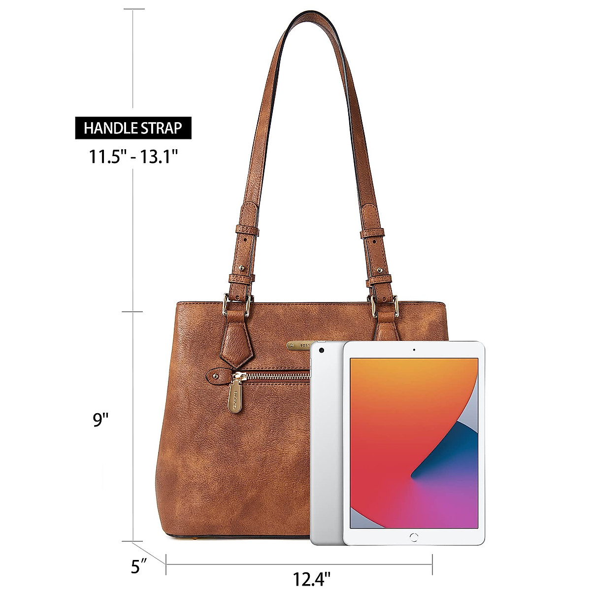 BOSTANTEN Women Handbag Leather Shoulder Bags Soft Designer Top Handle Purses Retro Brown