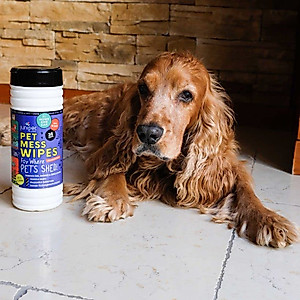 Juniper CLEAN, Pet Mess Wipes for Pets Cleansing, Wipes for Dogs and Puppies–Remove Fur, Dander, Smells from Vehicle Seats, Washable Furniture, Wood, Tile, and Laminate Floors, 50 Count (Pack of 1)