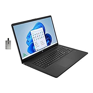 HP 2022 17.3" HD+ Business Laptop, AMD Ryzen 5 5625U Processor, 16GB RAM, 512GB PCIe SSD , Fingerprint Reader, 720p HD Camera, Wi-Fi, HDMI, Win 11 Pro, Black, 32GB SnowBell USB Card