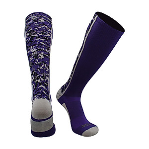 TCK Digital Camo OTC Socks (Purple, Large)