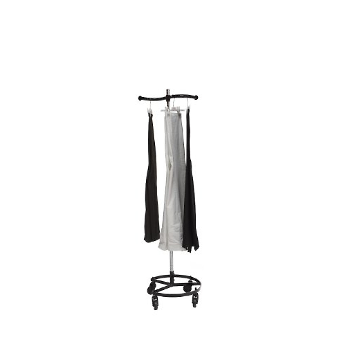 Quality Fabricators Single Rail Personal Valet Rolling Rack - Black [Health and Beauty]