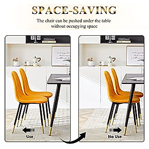 Homedot Kitchen Dining Table Set for 6,Upholstered Home Chair Comfortable Dining Chair Ergonomic Design with Durable Metal Legs for Kitchen,Restaurant,Dining Room