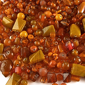 The Crafts Outlet 4-oz=112-g Bulk Assorted Shapes and Sizes 6-12mm Glass Beads Mixed