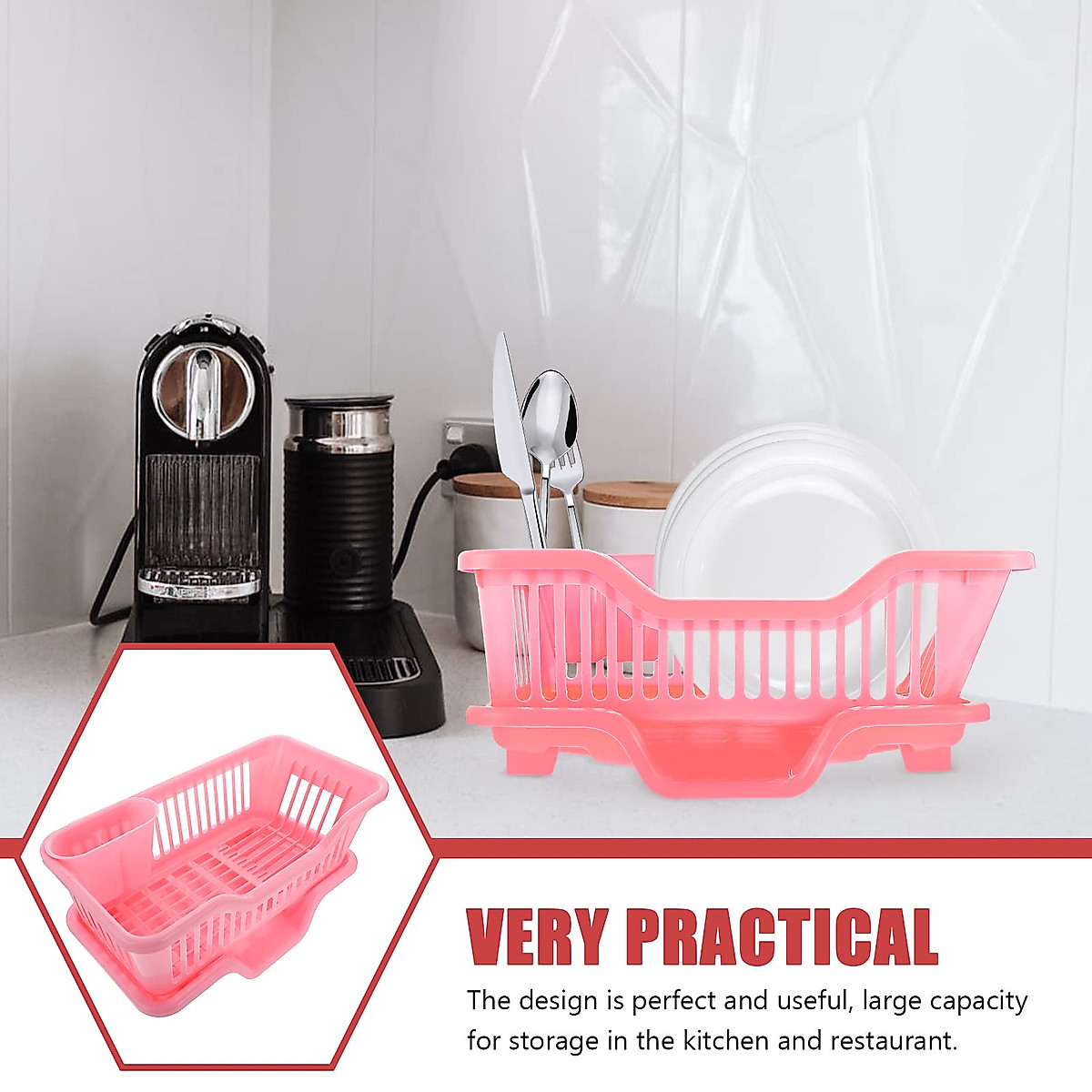 Cabilock Dish Drainer 1 Set Household Dish Draining Rack Kitchen Dish Basket Dish Drying Rack Dish Drying