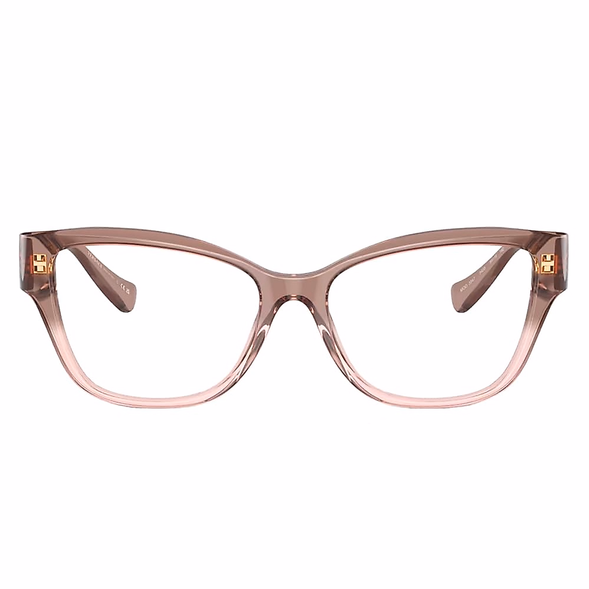 Versace ICONIC VE 3347 5435 Transparent Pink Plastic Cat-Eye Eyeglasses 52mm
