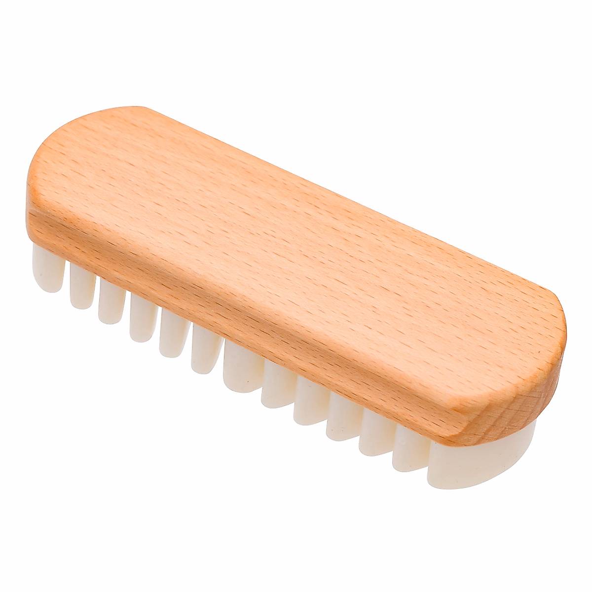Redecker Rubber Crepe Suede Brush with Waxed Beechwood Handle, Safely Cleans Nubuck Leather, 5-Inches Long