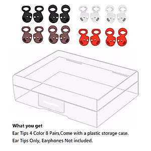 JNSA Galaxy Buds Live Anti-Slip Earbuds Ear Skins Earbud Cover Ear Tips Covers Compatible with Samsung Galaxy Buds Live, Non-Slip Sound Leakproof Earbuds Covers,2 Size 4 Colors 8 Pairs (Live)