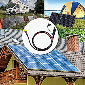 VANSIHO 3Ft SAE to XT60 connnector Extension Cable for Soloar Generator & Portable Power Station with 1PCS Addition SAE Connector