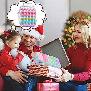 Woosir Lunch Bag for Kids Girls Pop Insulated Lunch Box Christmas Gift Pink Cute Lunch Tote Bag Box for Girls Leakproof with Removable Shoulder Strap for Picnic Travel Camping