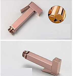 MINJING Bidet Taps Square Bidet Bathroom Hand Shower Bidet Toilet Sprayer Hygienic Shower Bidet Tap Wall Mounted Bidet Faucet Set-A