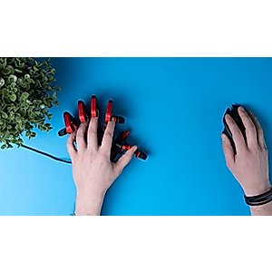AZERON Cyborg Gaming Keypad – One Handed for PC – with Analog Thumbstick and 29 Programmable Keys – 3D Printed Customized – for Righties (Galaxy Purple)