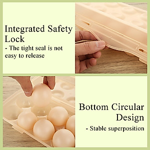 CYEAH 12 Grids Egg Holders, Reusable Egg Cartons Tray Egg Containers with Lid for Refrigerator, Large Capacity Egg Organizer Box for Home Kitchen Outdoor Picnic Hiking Storage, Set of 10