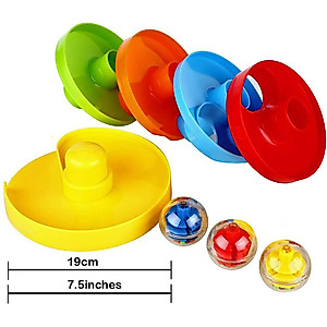 Single Ball Drop Toy for Kids - Spinning Swirl Ball Ramp Activity Play Toy Safe for 9 Months and up.