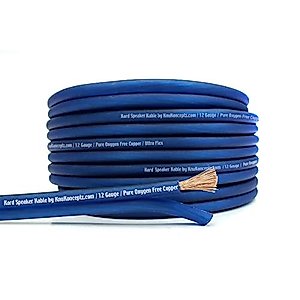 KnuKonceptz KRD12BL-25 Kord Kable 12 Gauge Copper Speaker Wire, 25-Feet (Blue)
