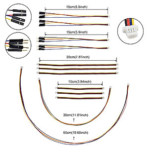 I2C Qwiic Cable Kit Stemma QT Wire for SparkFun Development Boards Sensor Board Breakout Breadboard 4 Pin Sh1.0 Connector