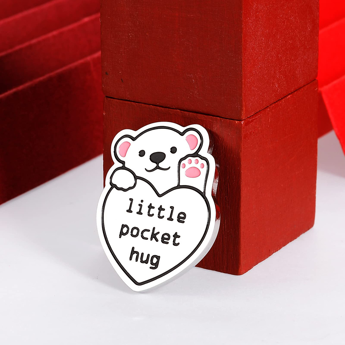 Bear Pocket Hug Gift for Women Boyfriend Best Friends Girlfriend Men Cute Funny Gift for Sister Girls Family Son Daughter Keepsake Valentines Christmas Birthday Thinking of You Token Coin Small Gifts