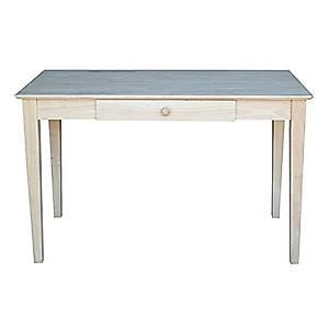International Concepts Basic Desk with Drawer, Unfinished
