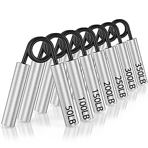 ZEAGUS Grip Strength Trainer 4 Pack,50LB-200LB Metal Hand Grip Strengthener,Non-Slip Heavy-Duty Forearm Exerciser,Hand Gripper for Muscle Building and Hand Rehabilitation Exercising