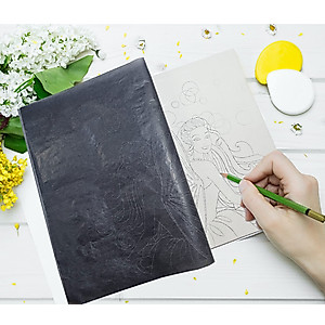 MyArtscape Graphite Transfer Paper - 9" x 13" - 25 Sheets - Waxed Carbon Paper for Tracing (Black)