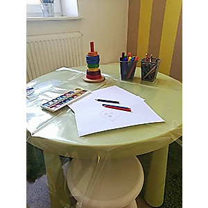 Easy Cleaning Baby Splat Mat Waterproof High Chair Floor Mat Feeding Floor Cover (Clear)