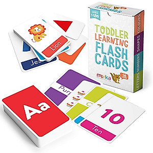 merka Educational Flashcards Bundle: Letters, Numbers, Shapes & Colors Deck (58 Cards) and Explorer Deck (90 Cards) – Learning Toys/Games – Ages Toddler through Teen – Homeschool or Classroom Use