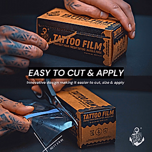 Sorry Mom Tattoo Aftercare Bandage (40ft x 6in) Clear Tattoo Bandage Waterproof, Adhesive Tattoo Wrap Bandage - Tattoo Healing Wrap - Tattoo Film Protection - Second Skin Tattoo Cover