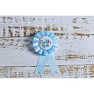 NEWHAPPYLAND Baby Shower Decorations for Boy Blue Sash Mommy to Be and Daddy to Be Tinplate Badge Pin Mommy to be sash for baby shower Baby Shower Button New Dad Baby Shower Party Gender Reveals