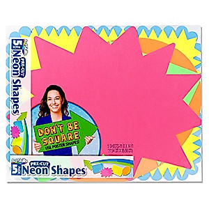 ArtSkills 11" x 14" Poster Boards Shapes School Project Supplies, Neon, 5 Pack