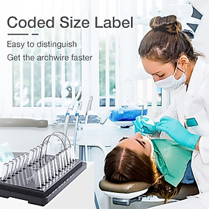 faruijie Dental Orthodontic Ligature Wires Organizer - Preformed Round Metal Ligature Ties Holder Acrylic Case with Cover for Dental Clinic Arrange and Store