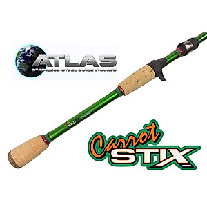 Carrot Stix Casting PRO Wild Wild Green Greenwater Inshore Fishing Rod (7 Foot, Medium Light)