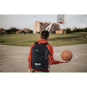 DAFISKY Basketball Backpack with Ball Compartment – Large Basketball Bag with Shoes compartment Sports Equipment Bag for Soccer Ball,Volleyball,Gym,Outdoor,Travel(black)
