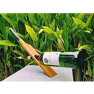Wine Bottle Balancer/ Holder - Magic Bat - Unique Decorative Cricket Bat Design for Tabletop Display in Home, Kitchen, or Bar