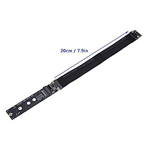 ASHATA Extension Cable for M.2 NVMe SSD,20cm M.2 NVMe SSD Solid State Drive Extension Cable for PCI-E 3.0 x4 Full Speed