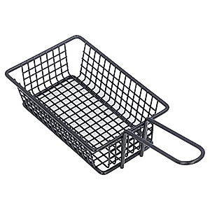 Fryer Basket, Food Grade 304 Stainless Steel Strong Durable Safe Fry Basket, Lightweight Simple Convenient Drainage Thickened Fry Baskets with Handle, for Restaurant(Long)