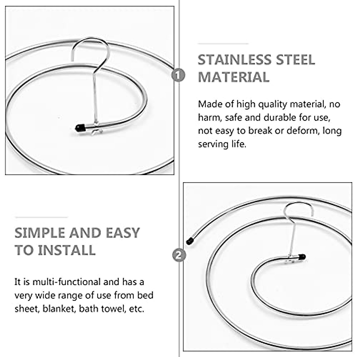 Beavorty Outdoor Rug 2pcs Luggage Rack Spiral Shaped Hanger Windproof Laundry Drying Rack Hangers Rotating Quilt Storage Rack for Large Bed Sheet Garment Rack Towel Shoe Rack Organizer Clothes Rack