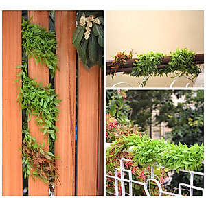 Walnut Home Hanging Leaves 6Pcs Vine Garland Eucalyptus Garland Artificial Vines Leaves and Stem Ivy Realistic Greenery Decor Jungle Decoration