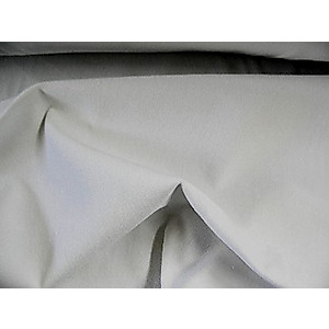 SyFabrics 100% Cotton Velvet Fabric 56 inches Wide White