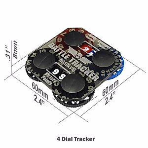 LITKO Battle Tracker | Victory Points | Turn | Command Points | Objective | Battle Points | Tracker | Compatible with Warhammer 40K 10th Edition and Age of Sigmar