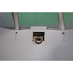 Michael Kors Women's Manhattan Smooth Leather Shoulder Tote Bag Lt Cream