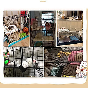 Cat Cage, Cat Crates for Indoor Cats Cat Playpen , Cat Outdoor Enclosure Diy Cat Playpen Metal Kennel with Platform Mat for 1-2 Cats, Ferret, Chinchilla, Rabbit, Small Animals ( Size : 75*39*73cm )