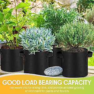 Nuanchu 60 Packs 2 Gallon Grow Bags Bulk Aeration Fabric Pot with Handles Thickened Nonwoven Garden Bags to Healthy Root Growth Vegetables Heavy Duty Grow Pots Planting Bag Planter for Flower Fruits